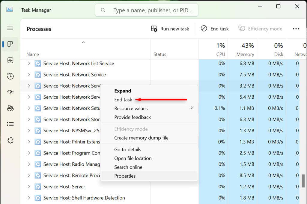 Τι είναι το "Service Host: Network Service" στα Windows